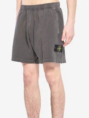 Stone Island Bermuda Shorts In Fleece Cotton