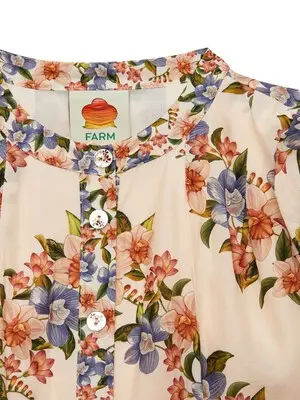 Farm Rio Floral Print Short High-low Dress With Belt