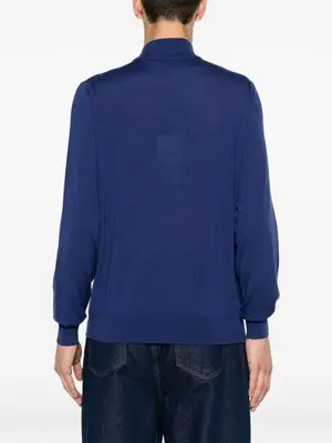 FILIPPO DE LAURENTIIS Full Zip Stand Collar Sweater