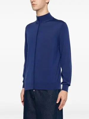 FILIPPO DE LAURENTIIS Full Zip Stand Collar Sweater