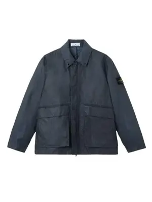 Stone Island Cotton Canvas Jacket - Blue