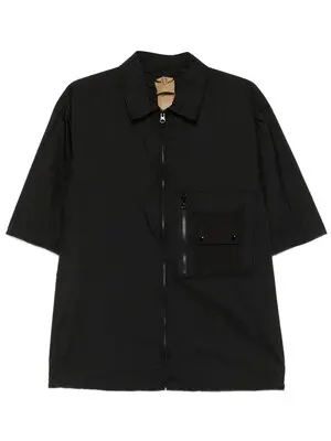 TEN C Shirt With Zip - Black