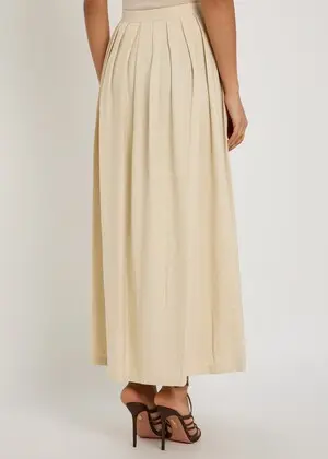 Giuliva Heritage The Lea Pleated Woven Maxi Skirt