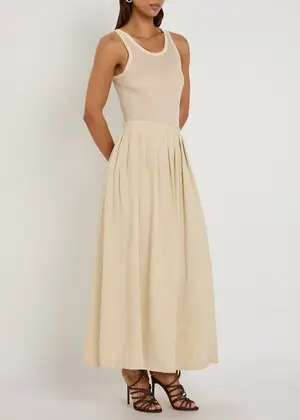Giuliva Heritage The Lea Pleated Woven Maxi Skirt