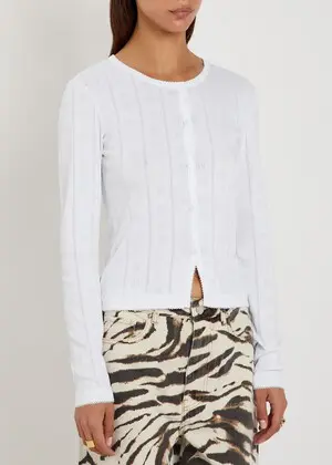 GANNI Pointelle Cotton Top