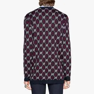 Gucci Logo Embroidered V Neck Sweater