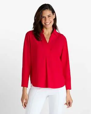 Jude Connally Francine Top Lightweight Jude Cloth - Red