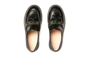 Gucci Loafers With Web Detail And Tassel Embellishment