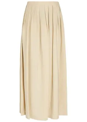 GIULIVA HERITAGE The Lea Pleated Woven Maxi Skirt