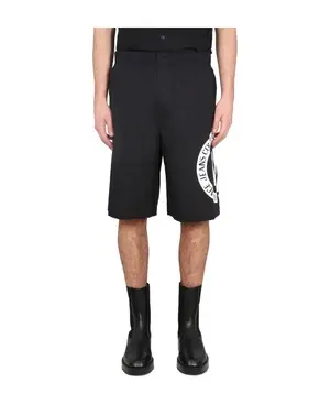 Versace Logo Print Elasticated Waistband Shorts