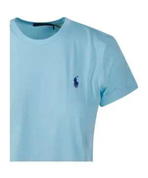 Polo Ralph Lauren Crewneck T-shirt With Embroidered Logo - Blue