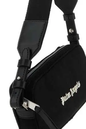 Palm Angels Monogram Embroidered Zipped Messenger Bag