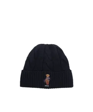 Polo Ralph Lauren Polo Bear Cable-knit Beanie - Navy