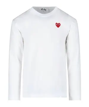 Play Comme Des Garcon Long-sleeved Crewneck T-shirt With Logo - No