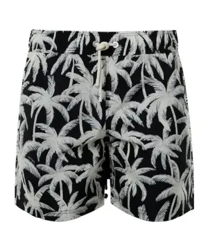 Palm Angels All-over Palm Printed Swim Shorts - Gray