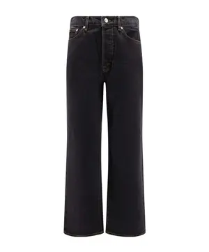 StÜssy Denim Trousers With Belt Loops - Black
