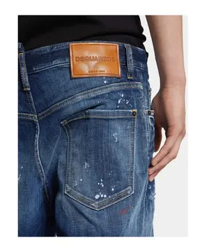 Dsquared2 Medium Wash Distressed Denim Shorts