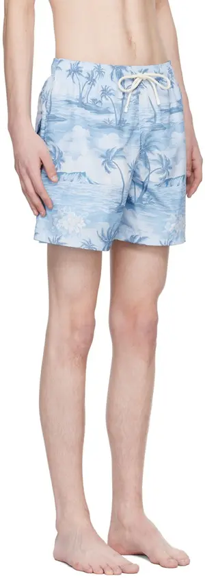 Palm Angels Sunset Printed Drawstring Swim Shorts