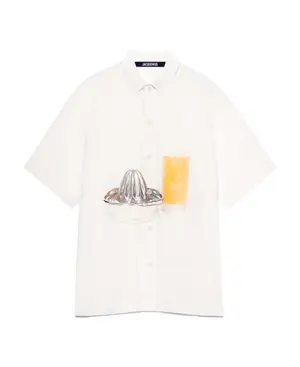 Jacquemus Printed Short-sleeved Shirt - White