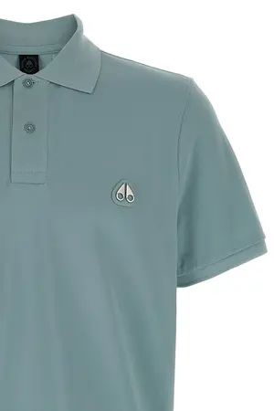 Moose Knuckles Logo Plaque Short-sleeve Polo Shirt