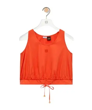 Loewe Drawstring Sleeveless Top - Orange