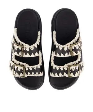 Mou Eva One-piece Buckled Slides