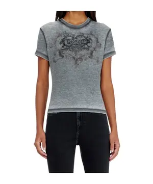 DIESEL® Rhinestone-embellished Burnout-effect T-shirt
