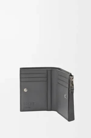 Loewe Puzzle Slim Compact Wallet In Supple Grained Calfskin