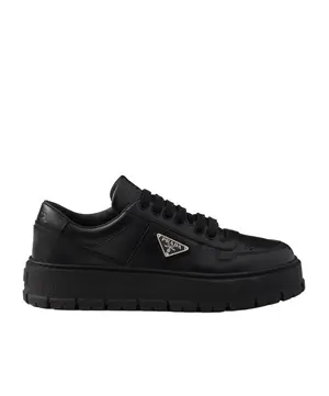 Prada Leather Sneakers - Black