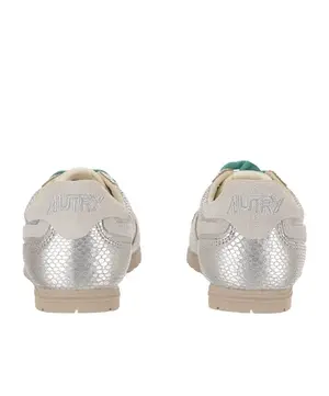 AUTRY Snakeskin-effect Metallic Sneakers