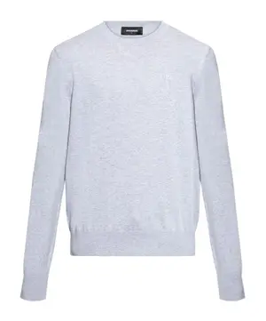 Dsquared2 Logo Embroidered Knitted Jumper - Grey