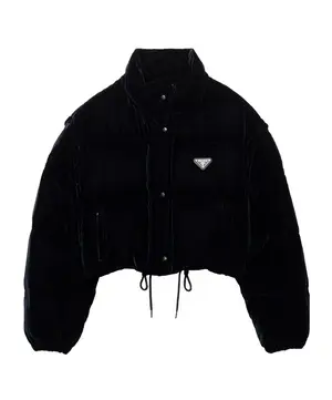 Prada Velvet Down Jacket - Blue