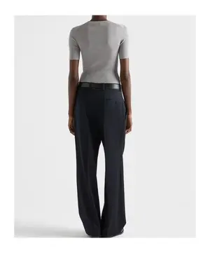 Prada Silk Crew-neck Sweater With Logo