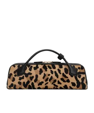 Alaïa Le Teckel Clutch In Leopard Haircalf