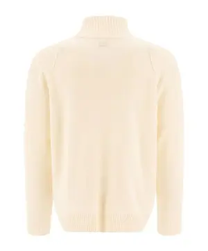 C.P. COMPANY Zip-up Knitted Cardigan With Lens Detail