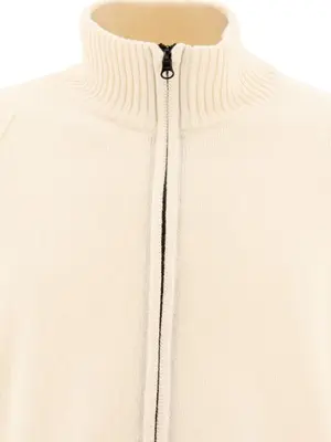 C.P. COMPANY Zip-up Knitted Cardigan With Lens Detail