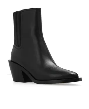 COACH 75mm Pointed-toe Leather Ankle Boots