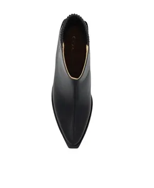 COACH 75mm Pointed-toe Leather Ankle Boots