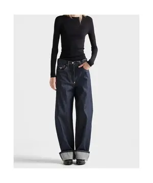 Prada Superfine Ribbed Intarsia-logo Sweater