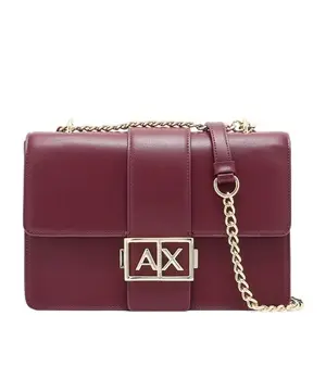 Armani Exchange Chain-link Crossbody Bag - Red