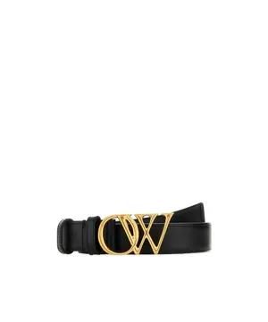 Off-White Logo Plaque Belt - Black