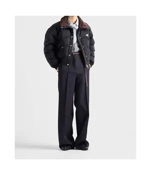 Prada Cropped Compact Poplin Down Jacket