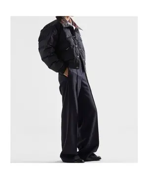 Prada Cropped Compact Poplin Down Jacket