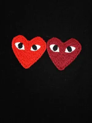 Play Comme Des Garcon Comme Des Garçons Play Double Heart Crewneck T-shirt