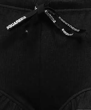 Dsquared2 Ribbed Knit Shorts With Bow Detail