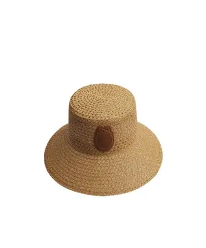 Dior Riviera Médallion Wide Brim Hat - Brown