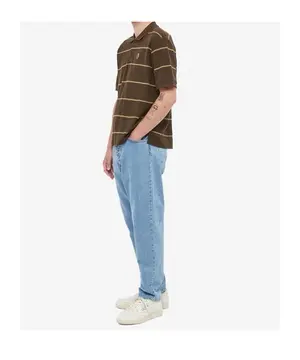 Carhartt Work In Progress Newel Logo-patch Straight-leg Jeans