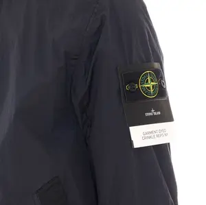 Stone Island Logo Patch Hooded Zip-up Jacket