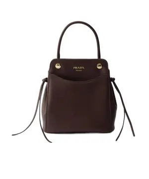 Prada Carry Mini Leather Handbag - Black
