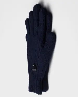 Prada Triangle Knit Gloves